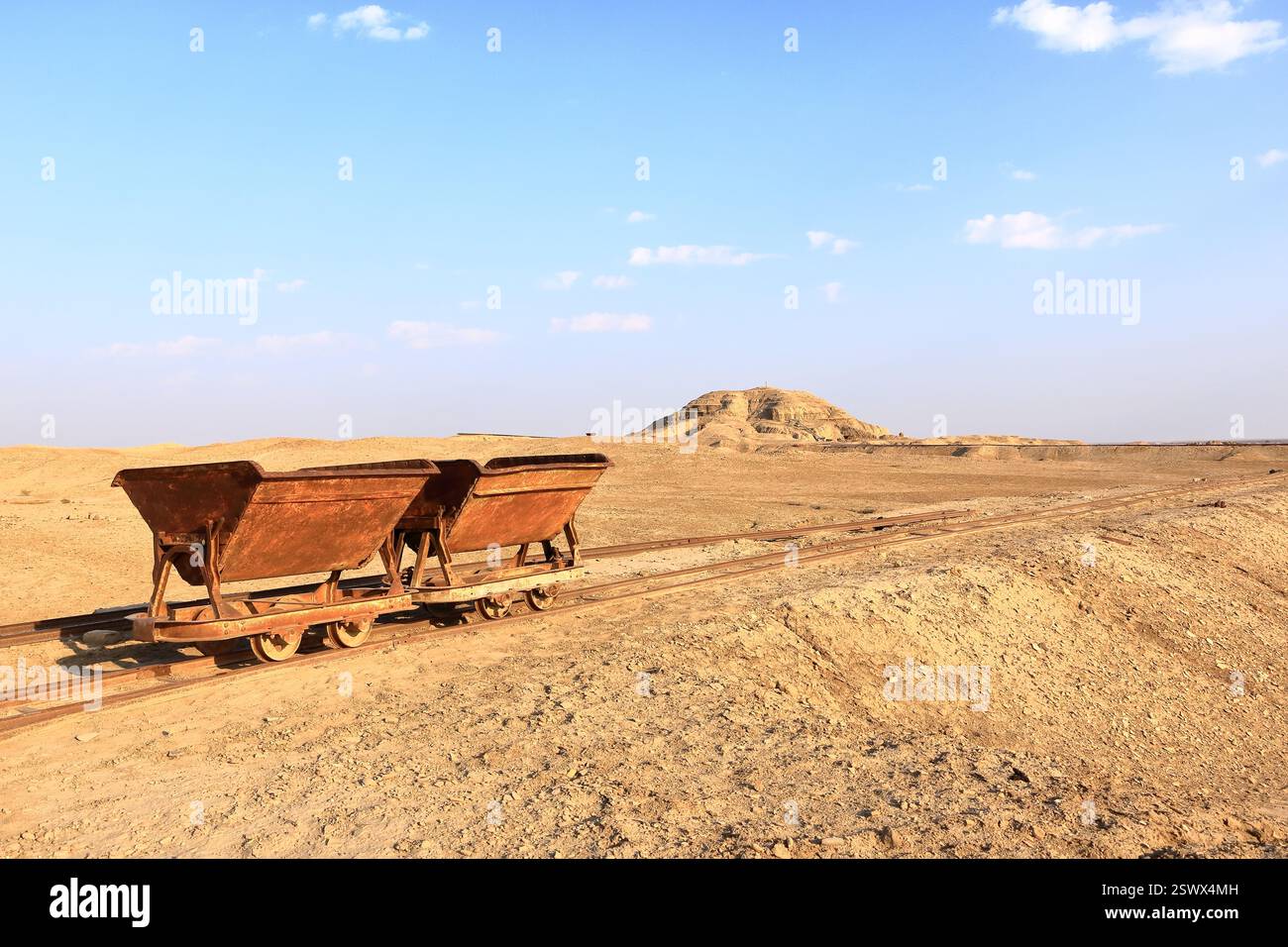 the equipment of the archaeologists who working at the excavation site ...