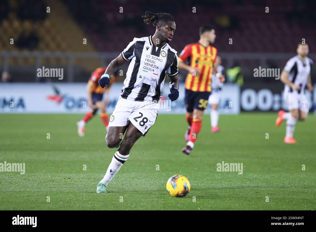 Lecce, Italy. 21st Feb, 2025. Oumar Solet of Udinese Calcio in action ...