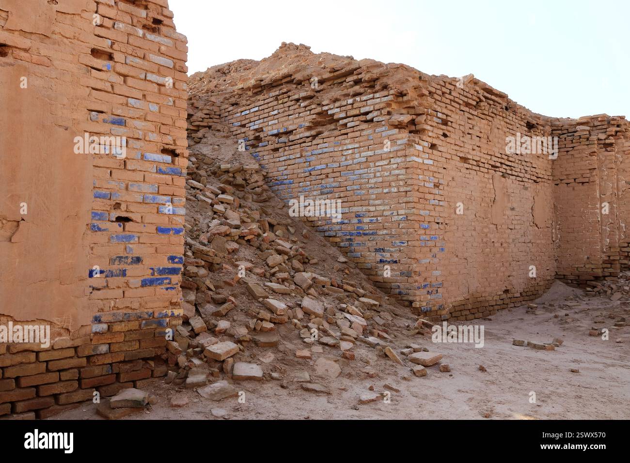 walls and bricks in the excavation site in the Ancient City of Uruk ...