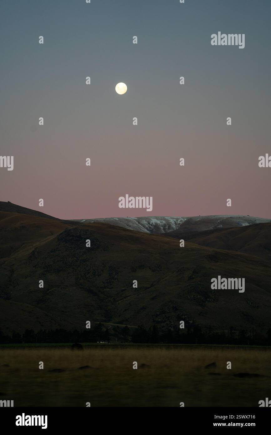 New Zealand’s Natural Beauty Under Moonlight Stock Photo - Alamy