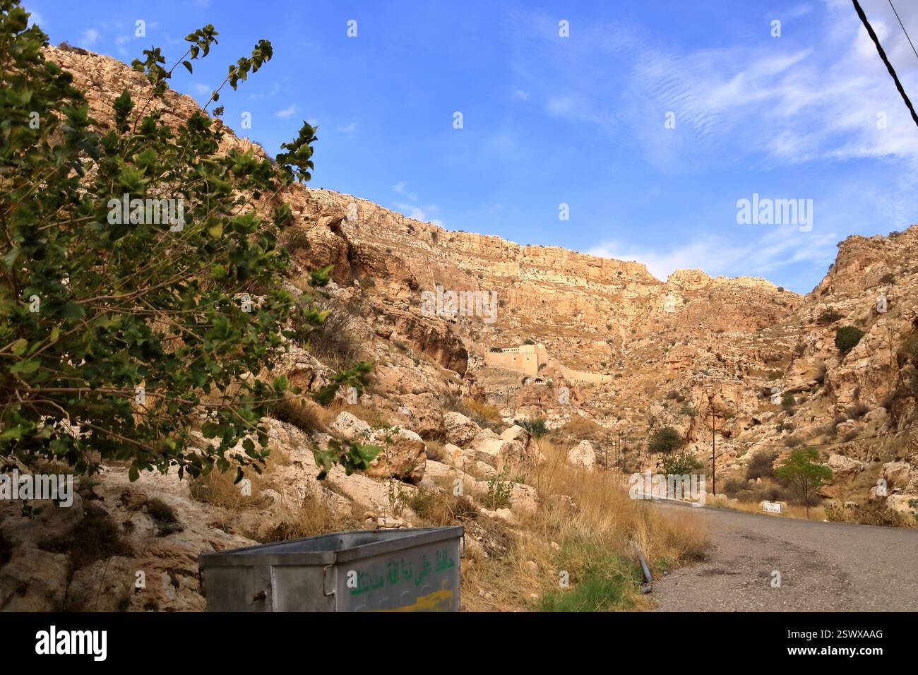 view to the Monastery of Rabban Hormizd in the Christian town of Alqosh ...