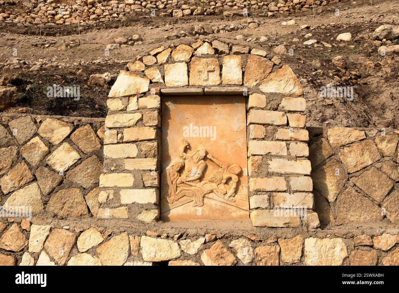 view to the Monastery of Rabban Hormizd in the Christian town of Alqosh ...