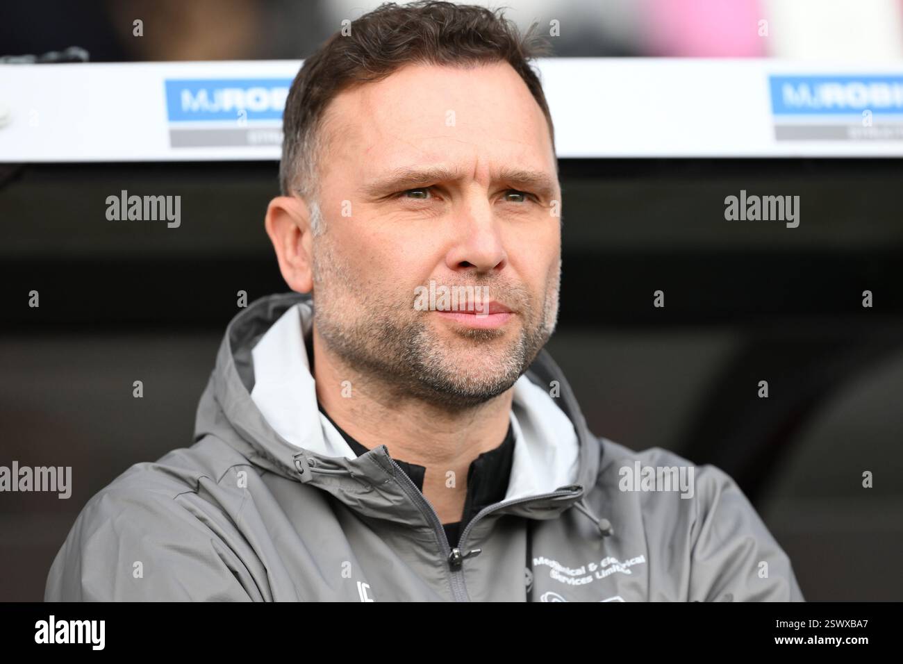 John Eustace, manager of Derby County during the Sky Bet Championship ...