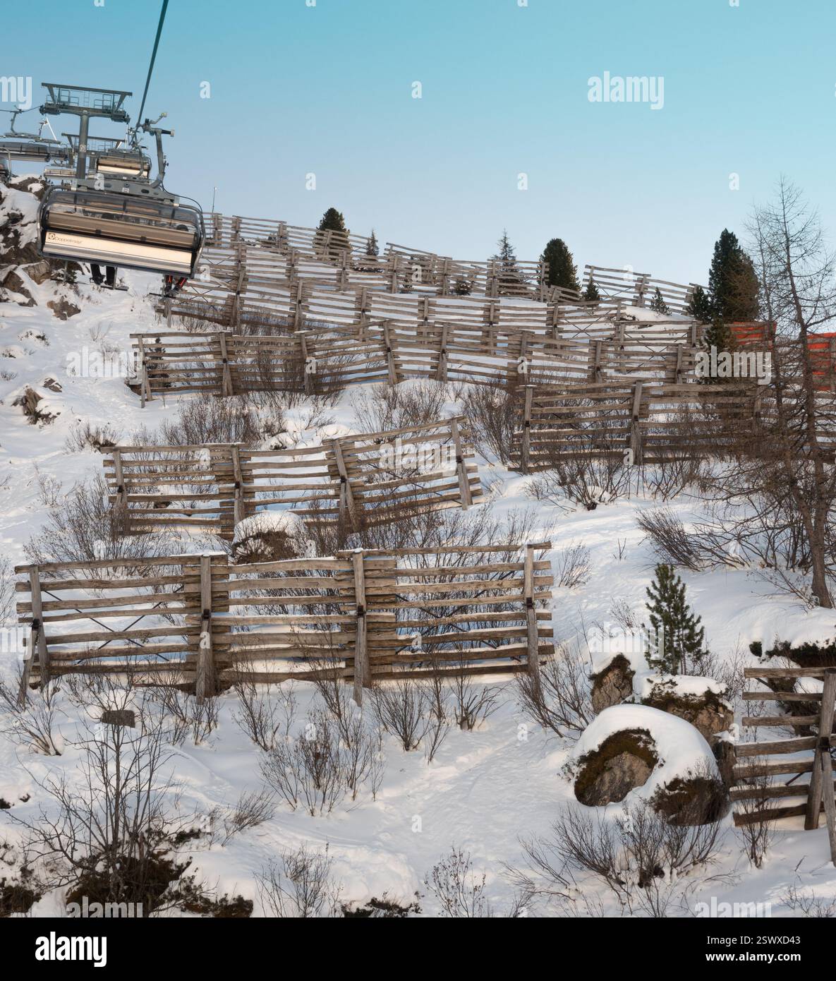 Avalanche Protection Barriers at Mayrhofen, Zillertal 3000 ski area ...
