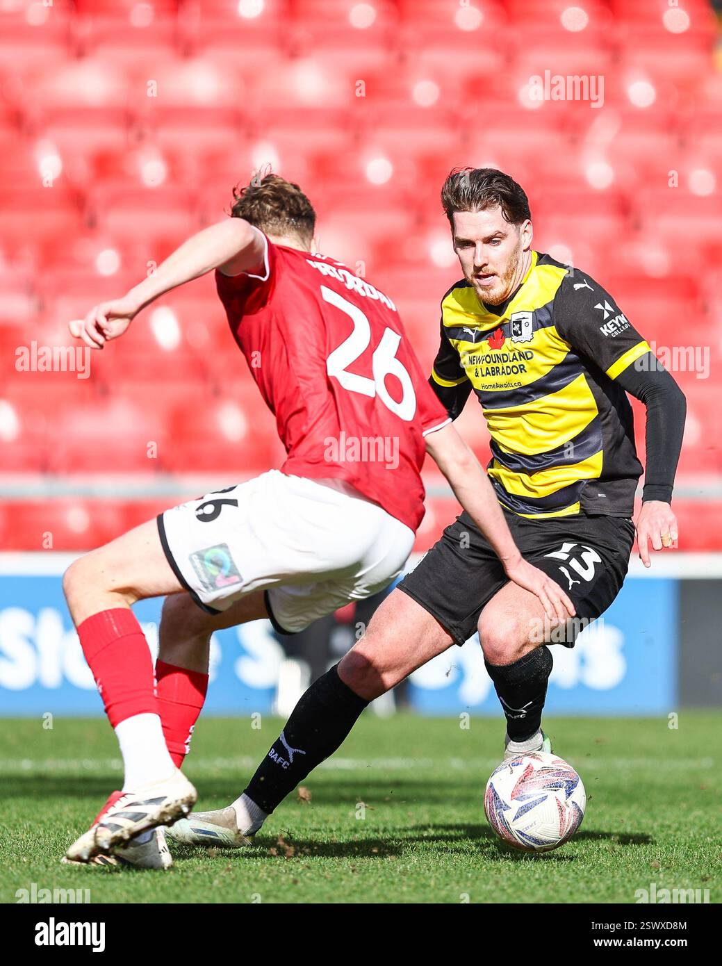 #26, Connor O'Riordan of Crewe Alexandra & #23, Connor Mahoney of ...