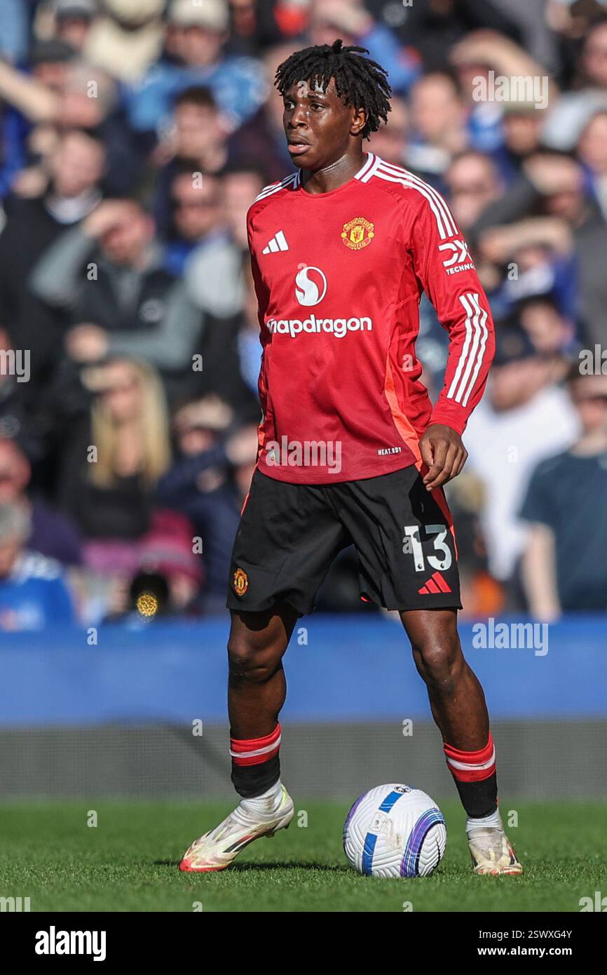 Patrick Dorgu of Manchester United during the Premier League match ...