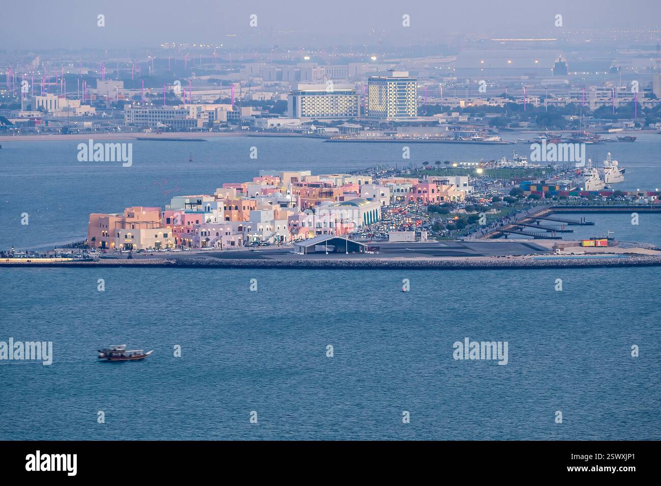 Aerial View of Mina District old Doha Port Qatar Stock Photo - Alamy