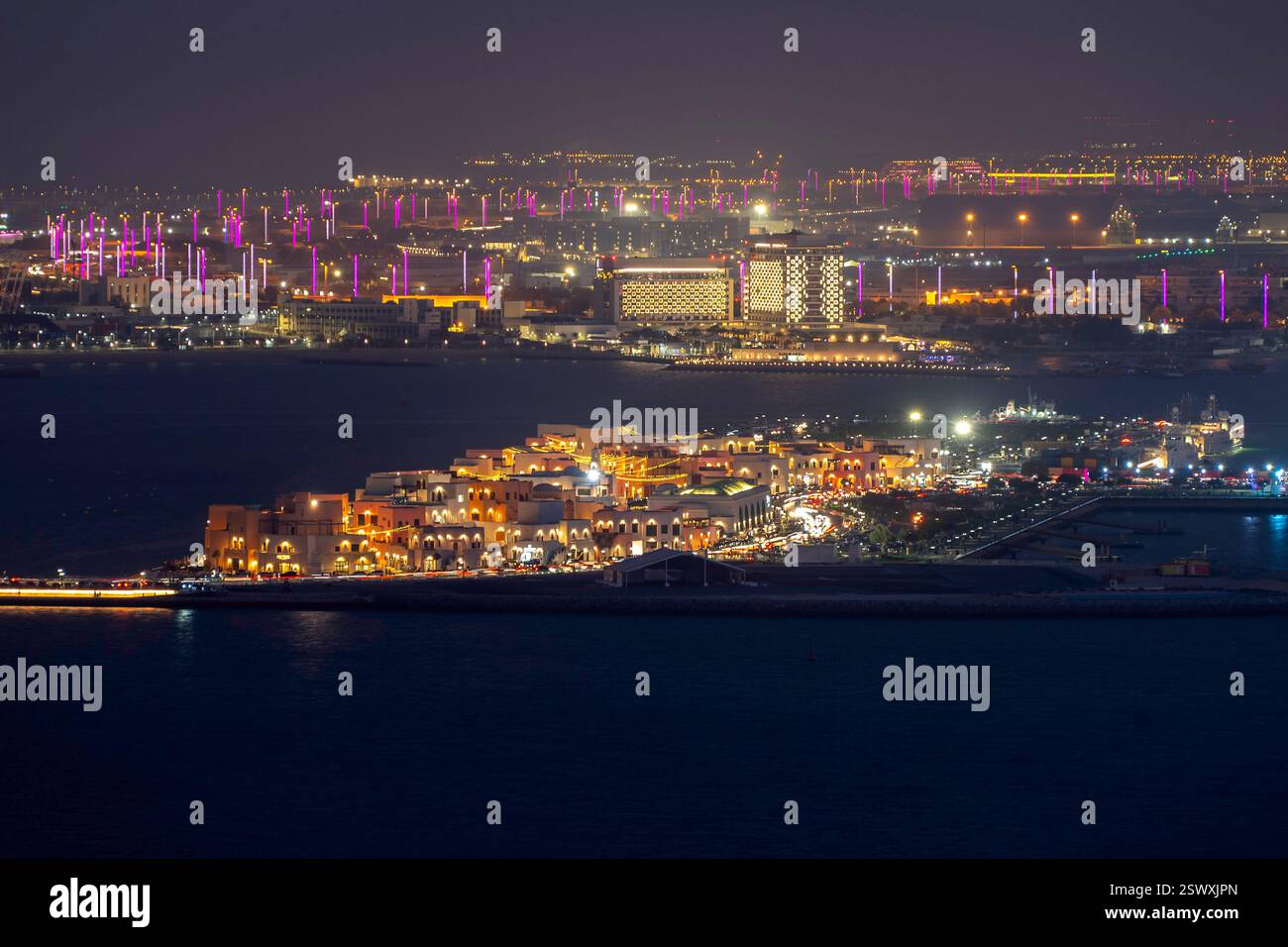 Aerial View of Mina District old Doha Port Qatar Stock Photo - Alamy