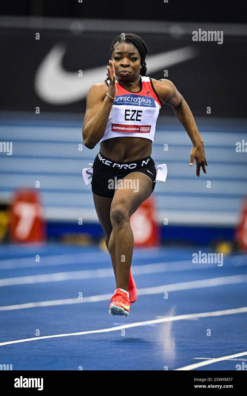 Utilita Arena, Birmingham, UK. 22nd Feb, 2025. 2025 UK Indoor Athletics Championships Day 1; Joy ...