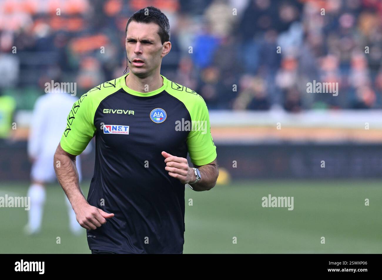 Referee Matteo Marchetti participates in the 26th day of the Serie A ...