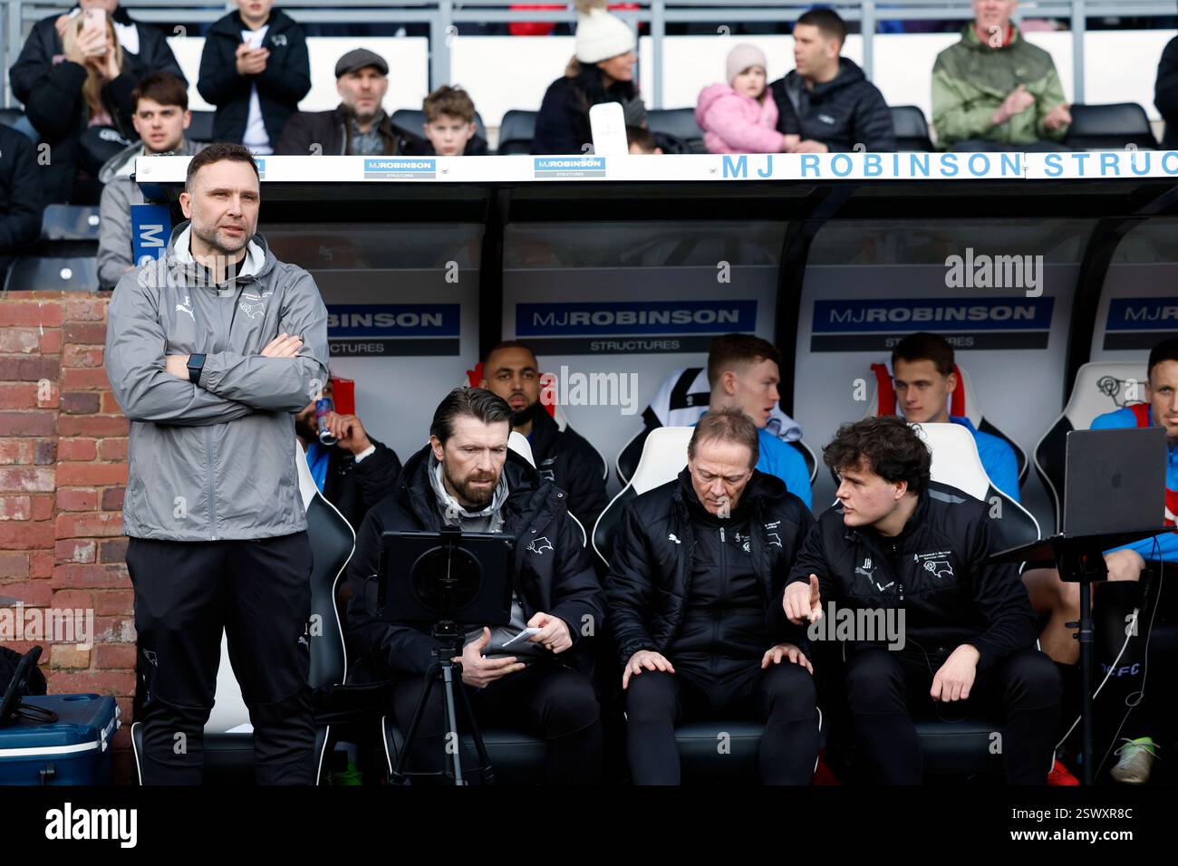 Derby County manager John Eustace during the Sky Bet Championship match ...