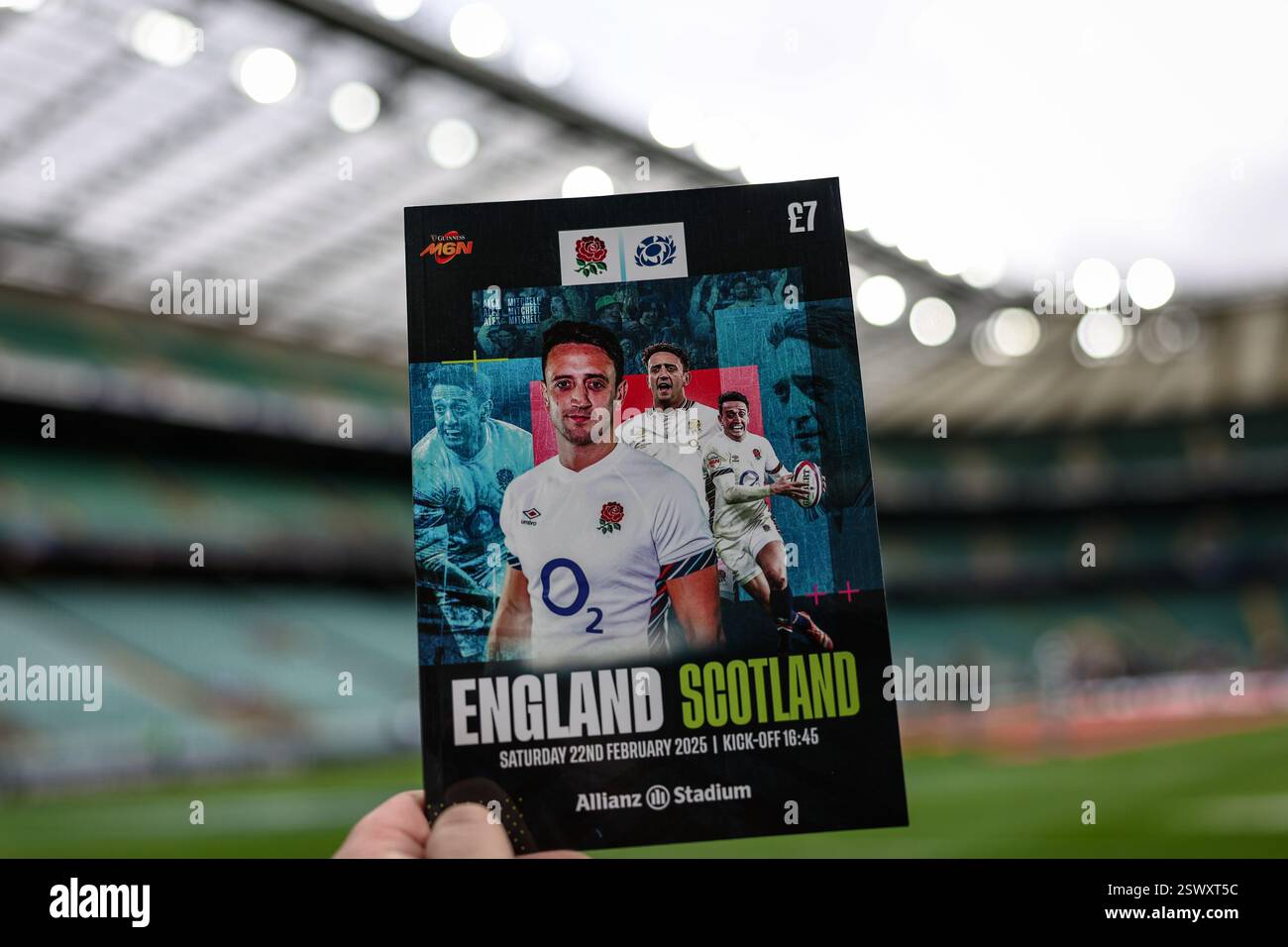 Todays match day program during the 2025 Guinness 6 Nations match ...