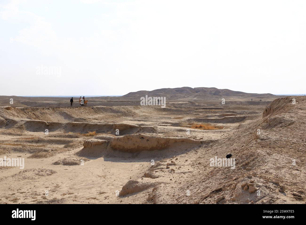 Uruk in Iraq - November 12 2024: archaeologists working at the ...