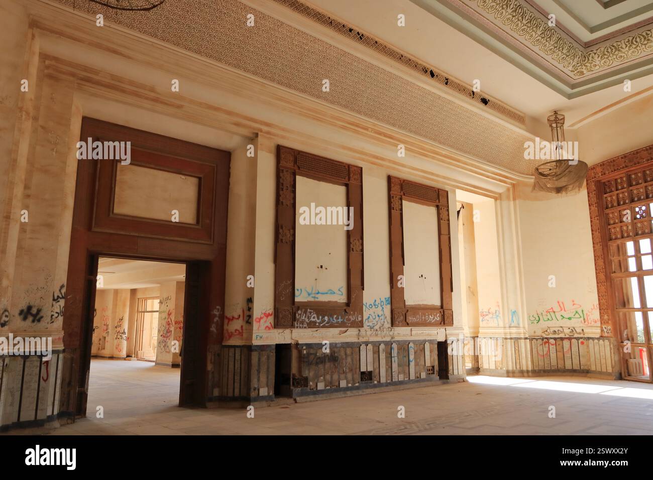 Hillah, Babylon in Iraq - November 13 2024: Inside the palace of the ...