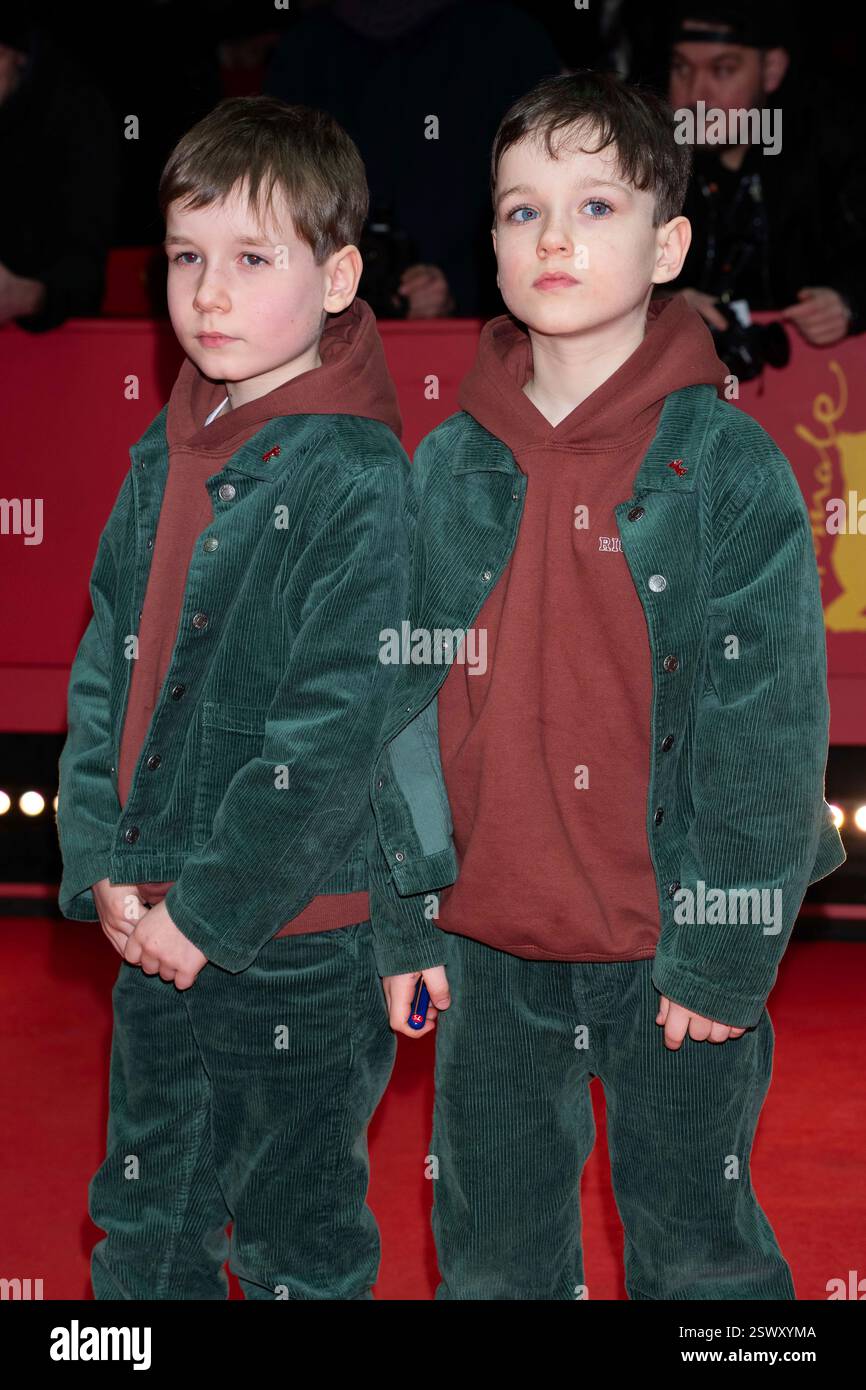 Henry Boxall, left, and Richard Boxall pose for photographers upon ...
