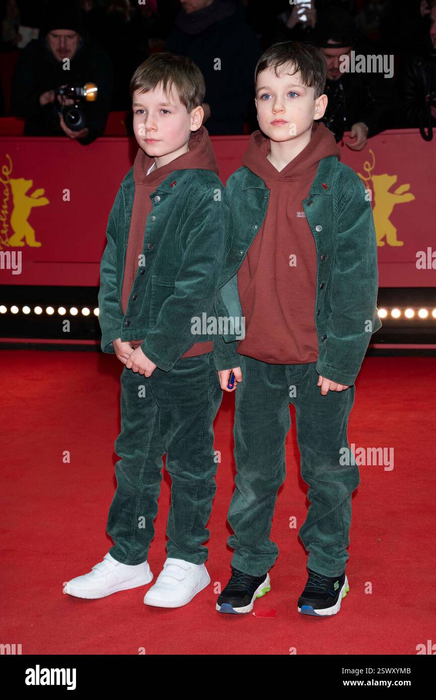 Henry Boxall, left, and Richard Boxall pose for photographers upon ...
