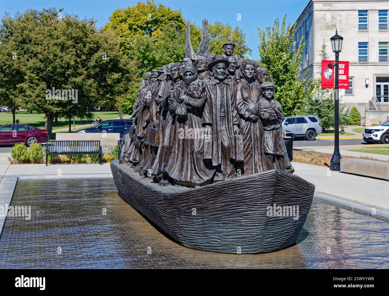 Replica of “Angels Unawares,” a bronze sculpture by Timothy Schmalz at ...