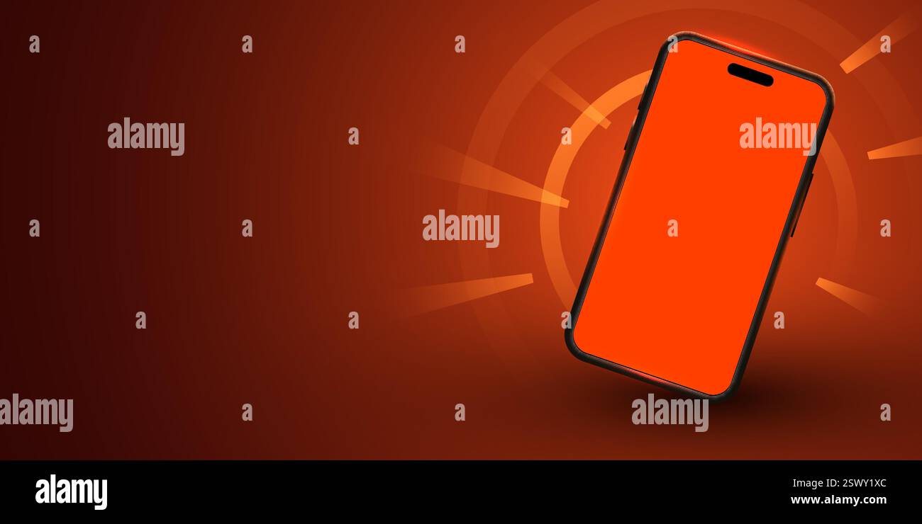 Mobile smart phone background. Modern mockup. Vector illustration Stock ...