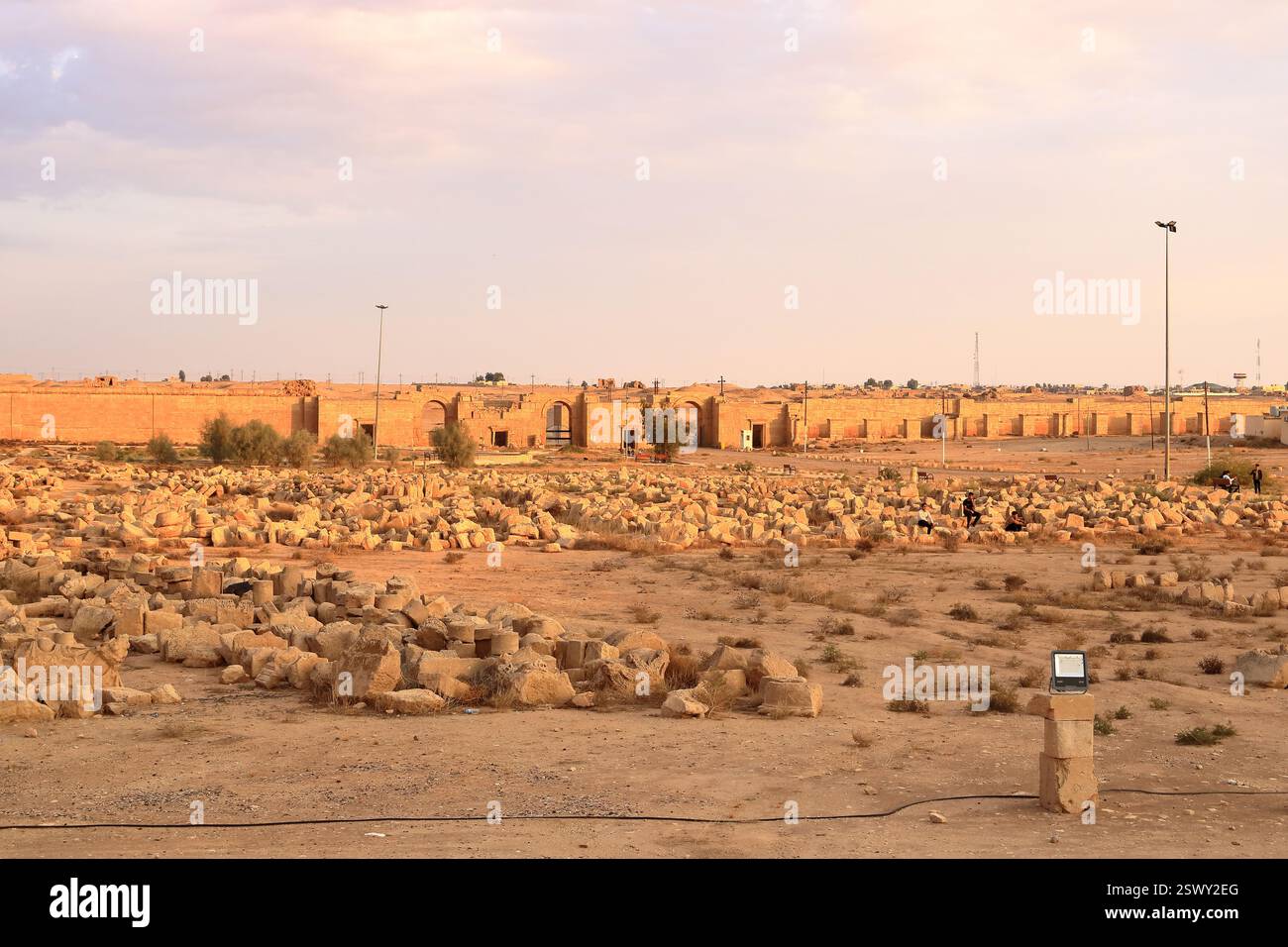 Hatra in Iraq - November 16 2024: people visit the ancient city in ...