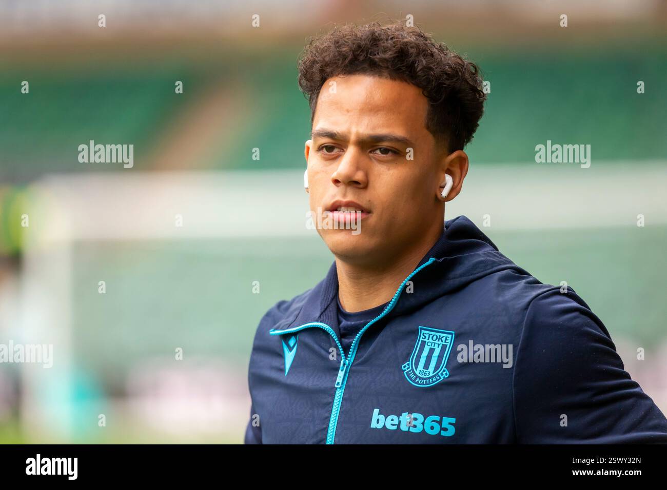 Million Manhoef of Stoke City arrives before the Sky Bet Championship ...