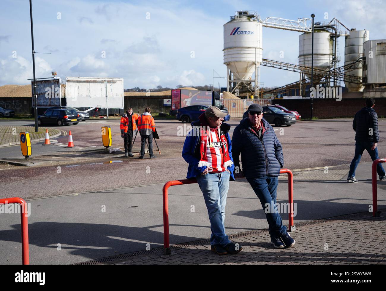 Southampton fans outside the ground before the Premier League match at ...
