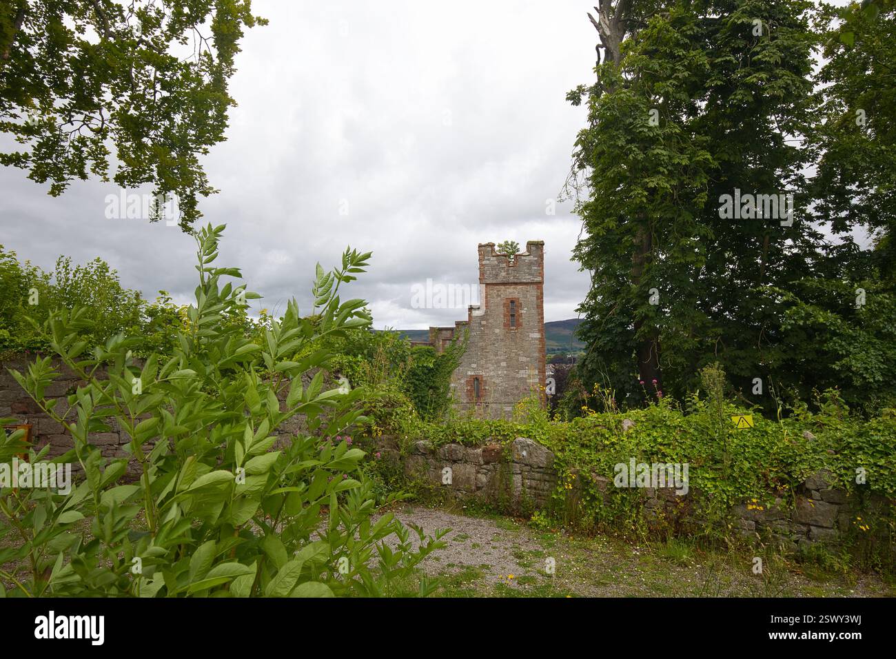 In the gardens of Ruthin Castle in Wales Stock Photo - Alamy