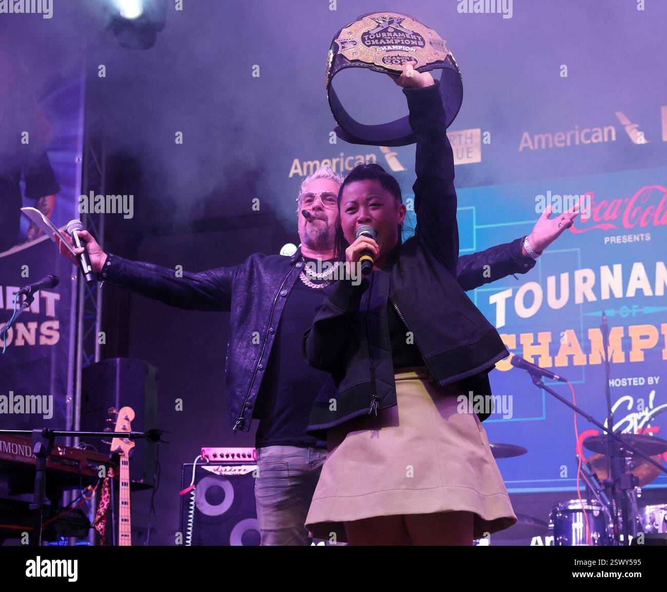 MIAMI BEACH, FL - FEBRUARY 21: Guy Fieri and Mei Lin attend Tournament ...