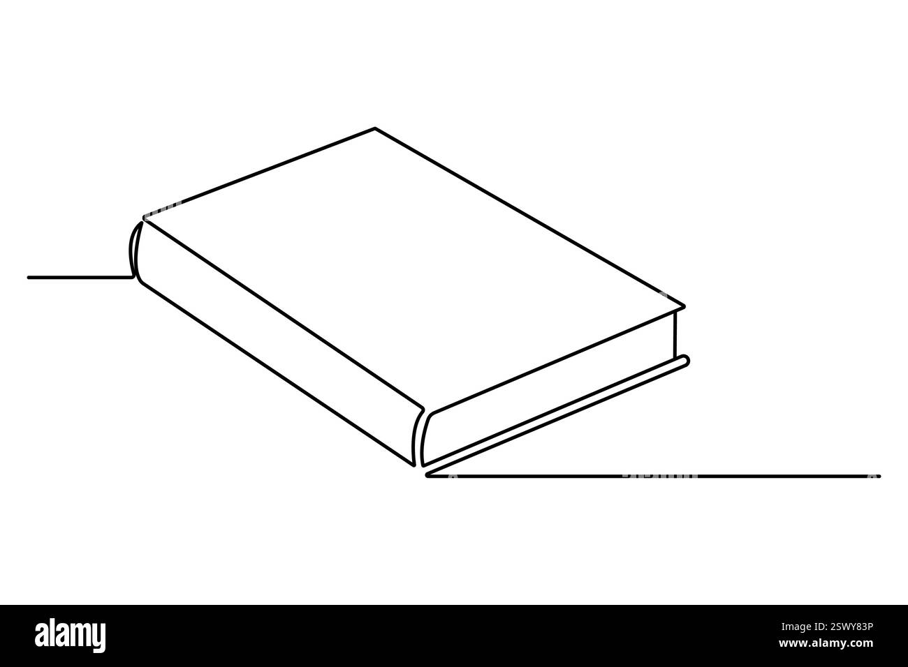 Open book continuous one line drawing and simple vector design Stock ...