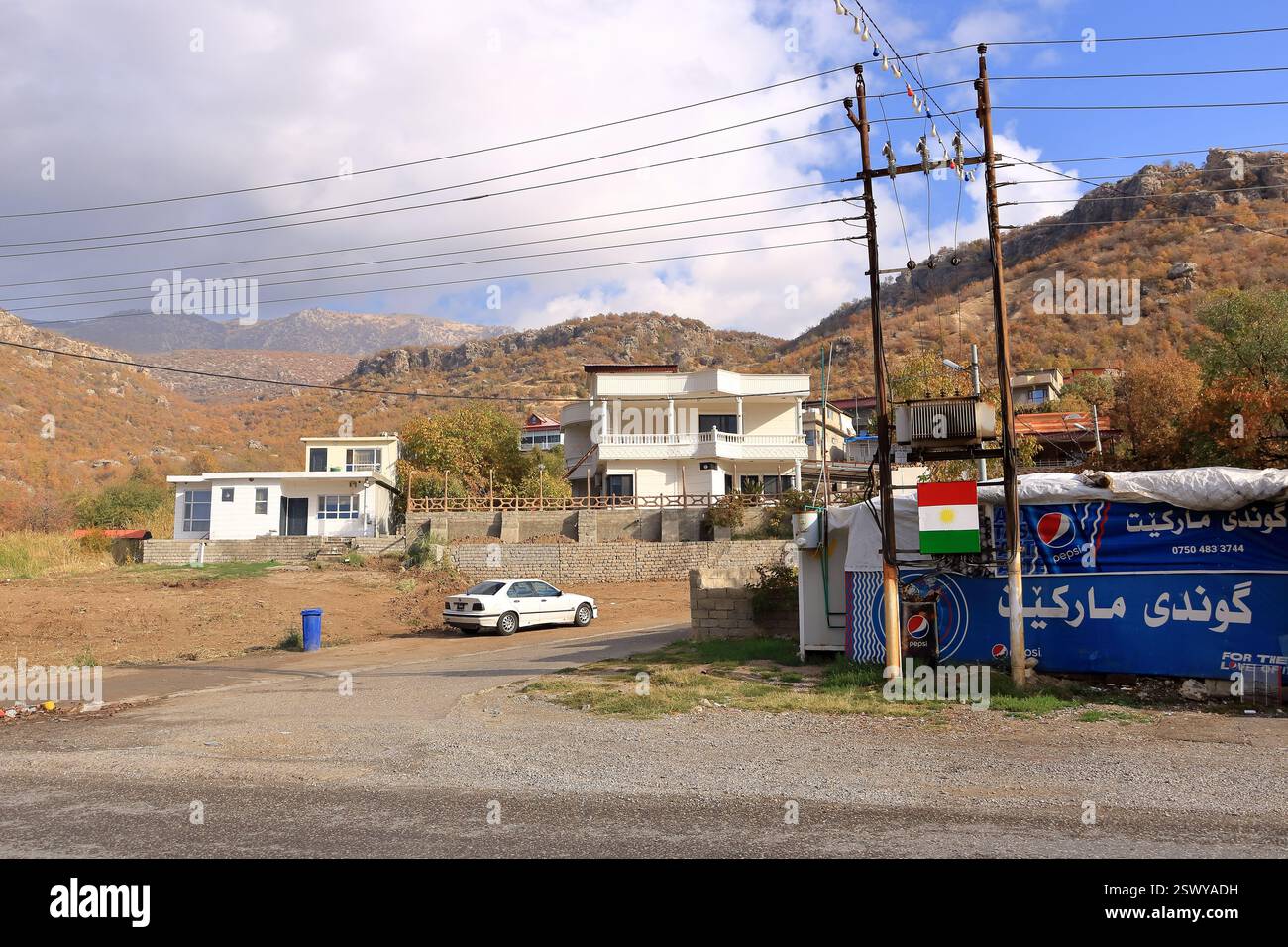 Amediye, Amedi, Kurdistan in Iraq - November 19 2024: road leading to ...