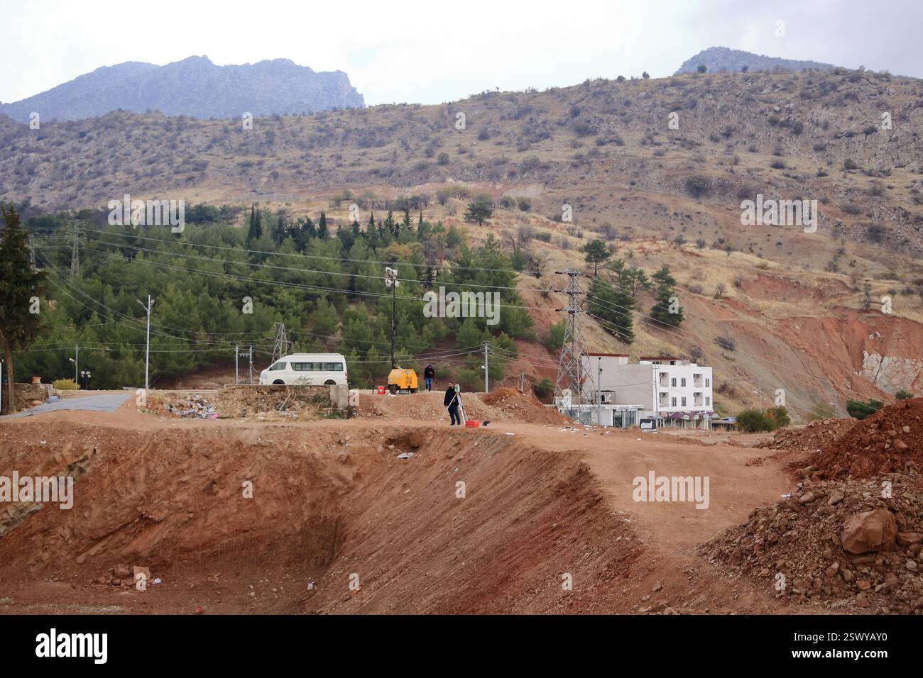 Amediye, Amedi, Kurdistan in Iraq - November 19 2024: construction site ...