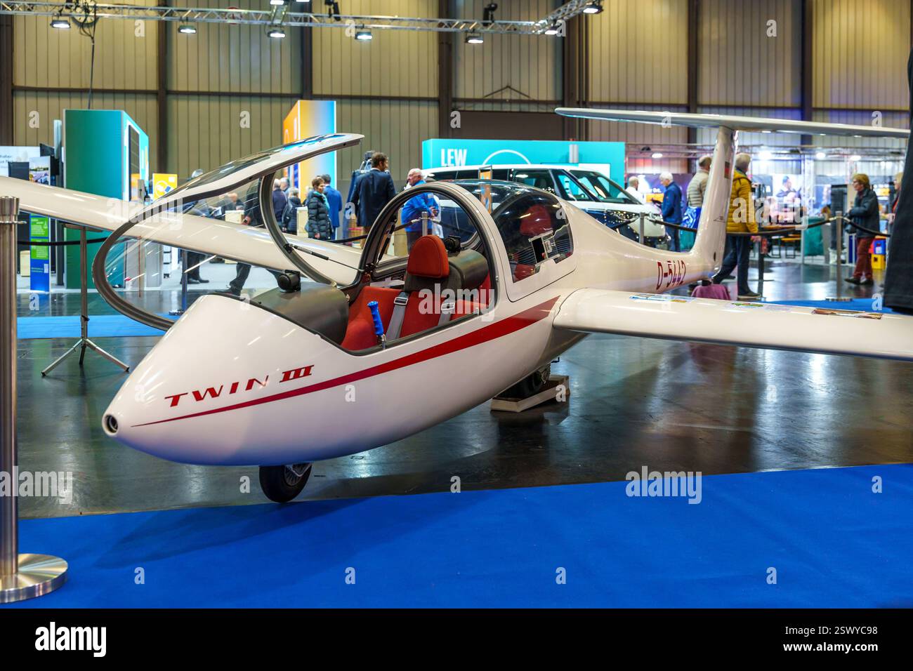 Augsburg, Bavaria, Germany - February 2, 2024: A modern Twin III glider ...