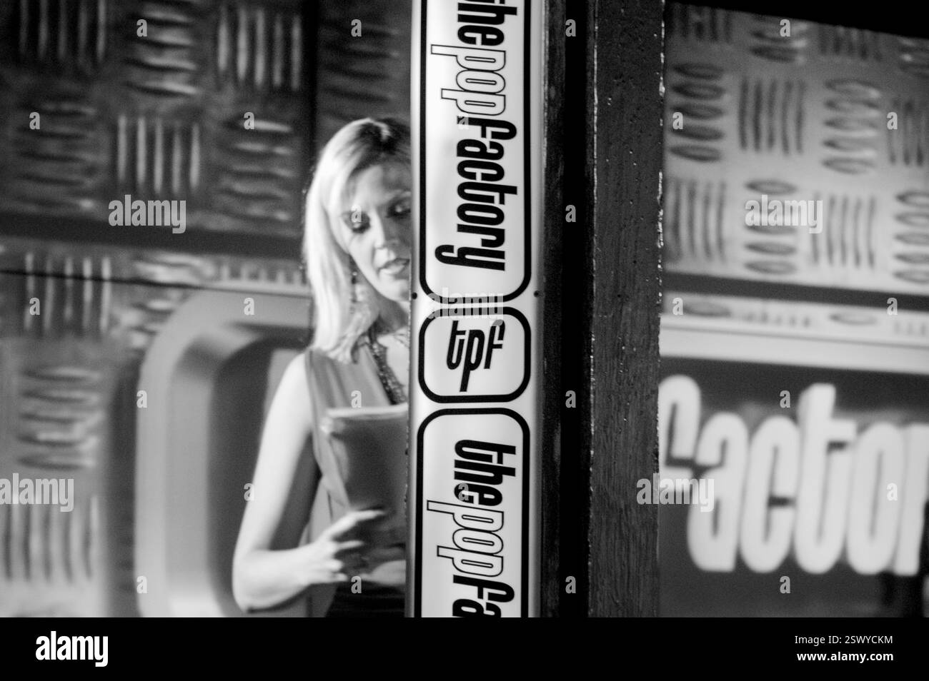 LIZ FULLER, WELSH MODEL, TV STAR, 2002: Liz Fuller reasing her scrip at ...