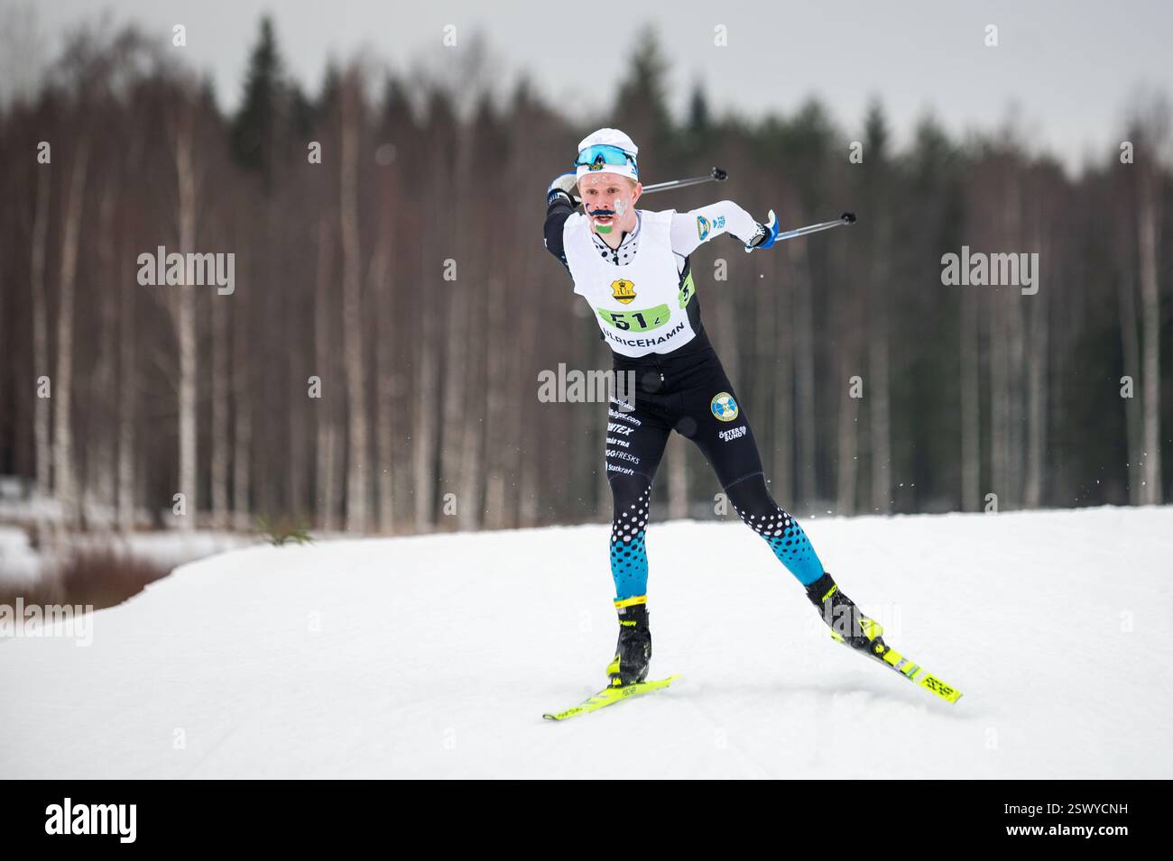 250222 Hugo Persson, JH, tävlar i distriktsstafett under Bauhaus Cup ...