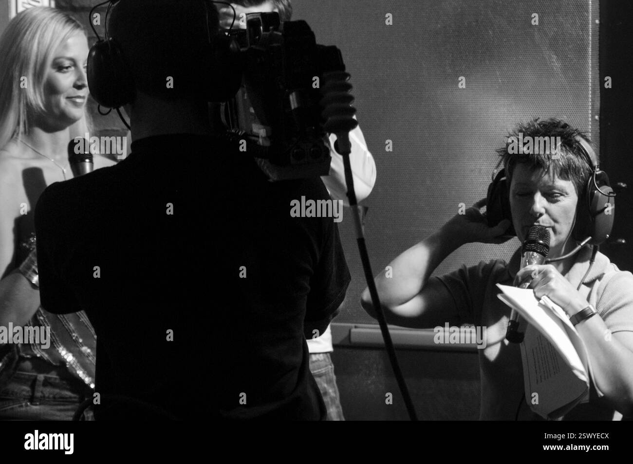 LIZ FULLER, WELSH MODEL, TV STAR, 2002: Liz Fuller abetween takes at a ...