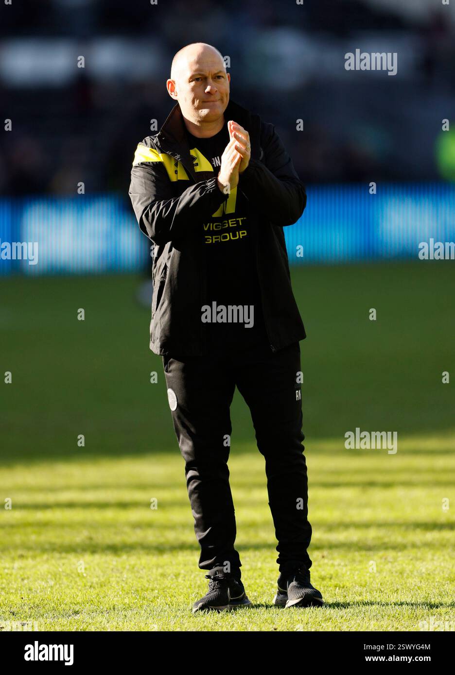 Millwall manager Alex Neil applauds supporters after the Sky Bet ...