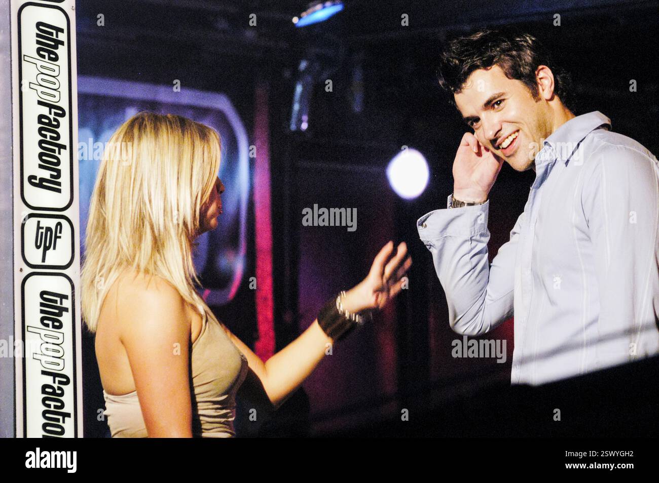 Welsh stars SARRA ELGAN and STEVE JONES the TV presenters on ITV's musc ...