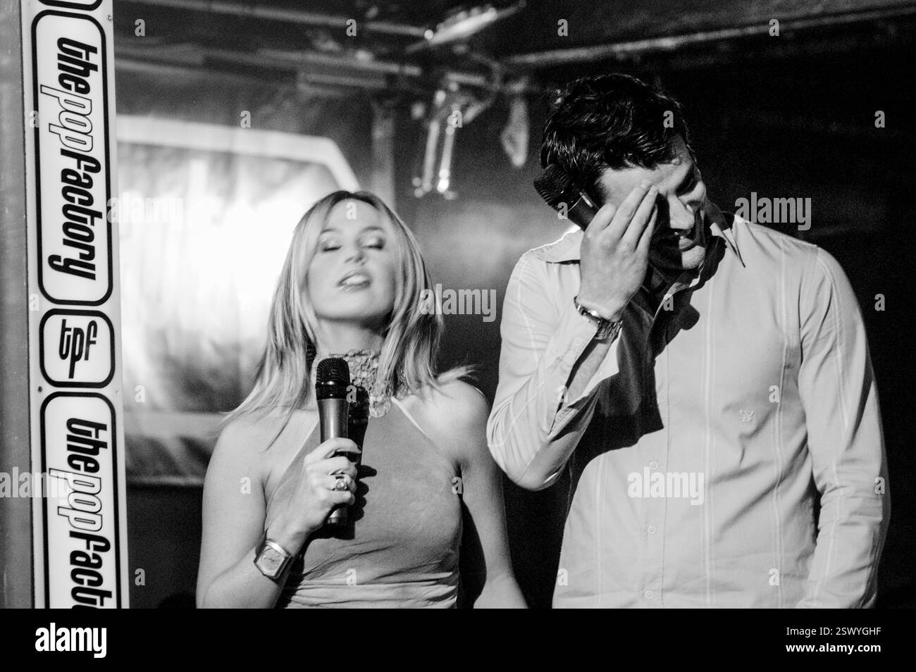 Welsh stars SARRA ELGAN and STEVE JONES the TV presenters on ITV's musc ...