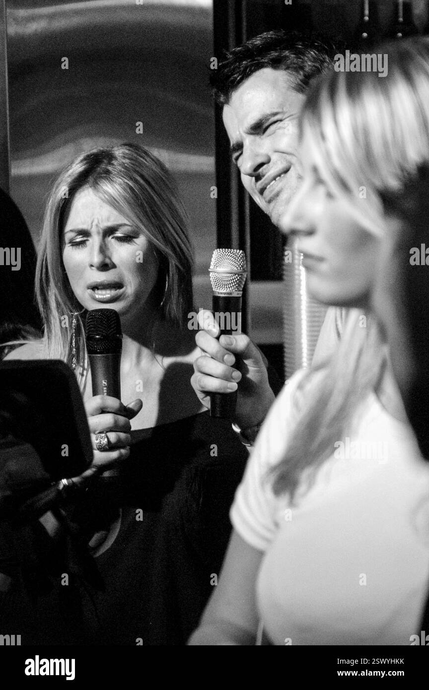 Welsh stars SARRA ELGAN and STEVE JONES the TV presenters on ITV's musc ...