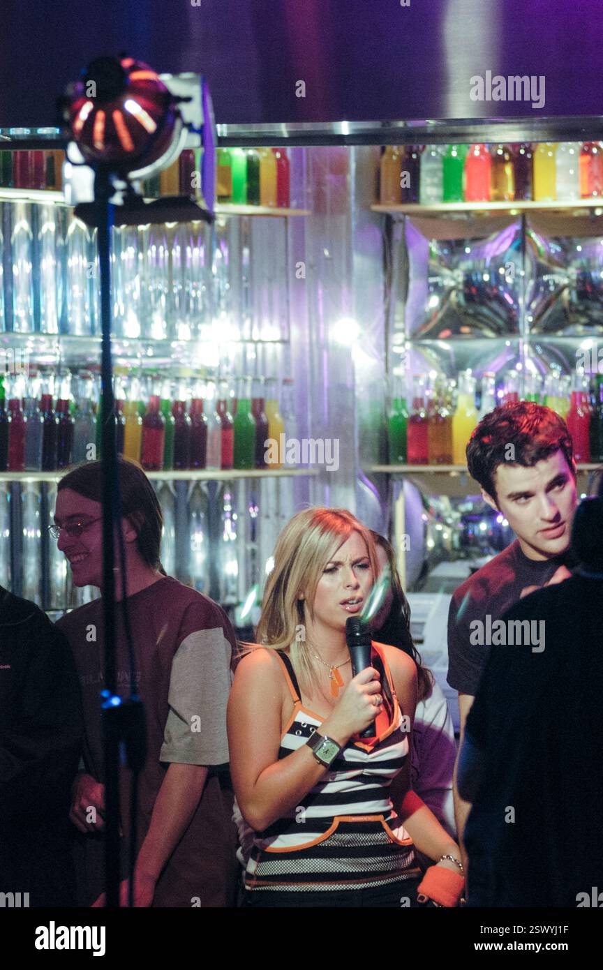 Welsh stars SARRA ELGAN and STEVE JONES the TV presenters on ITV's musc ...