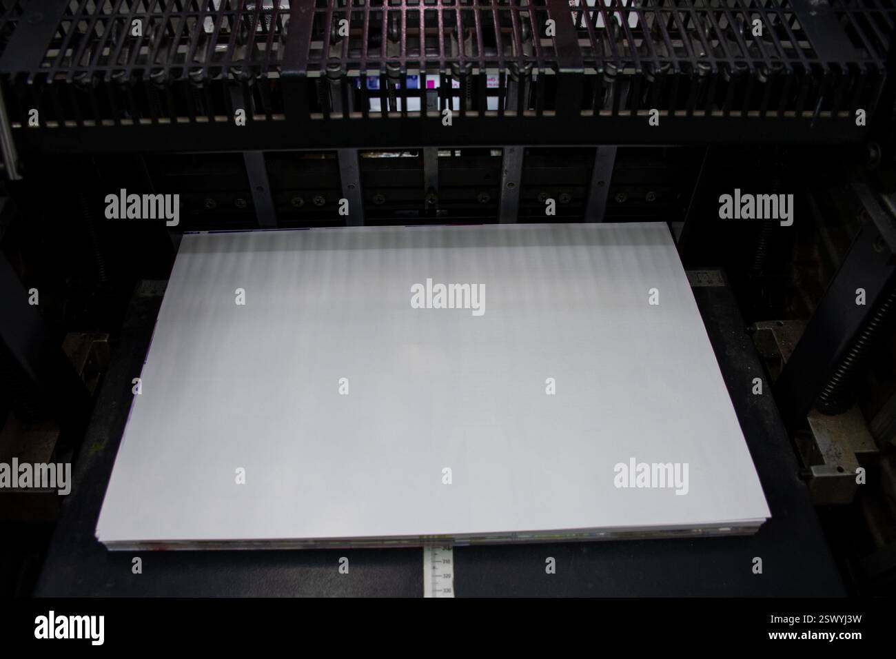 Paper in Industrial Printer High-Speed Printing Process Stock Photo - Alamy