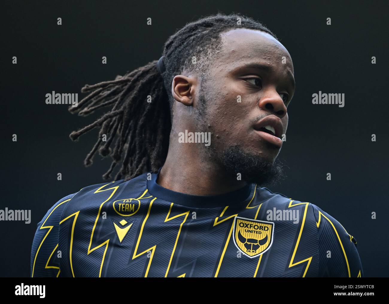 Oxford United's Peter Kioso warms up ahead of the Sky Bet Championship ...