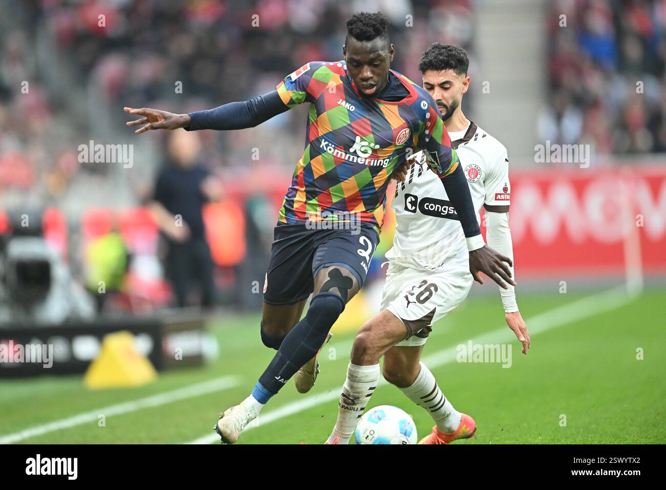 Mainz, Germany. 22nd Feb, 2025. Fussball 1. Bundesliga 23. Spieltag 1. FSV Mainz 05 - FC St ...