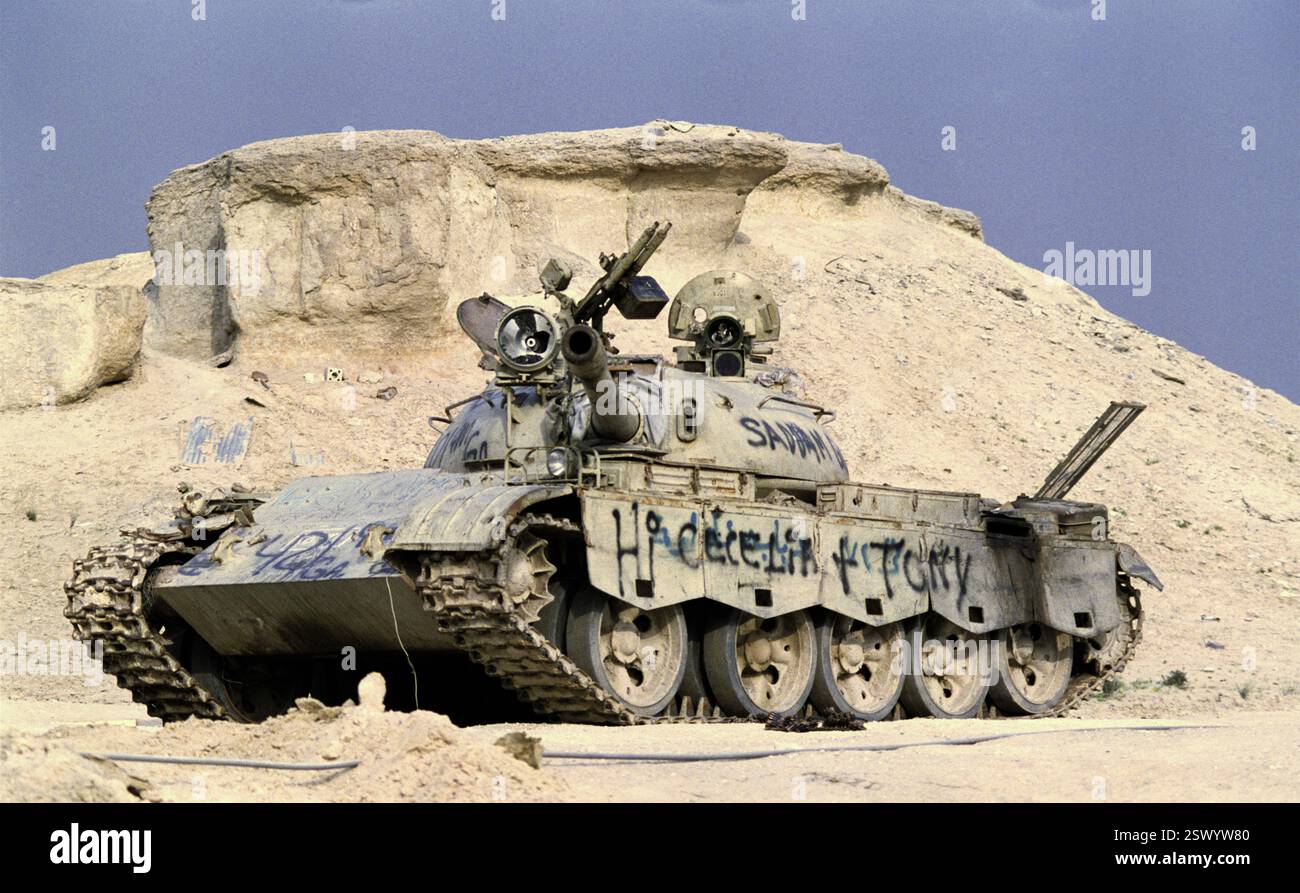 First Gulf War: 1st April 1991 Graffiti from American soldiers adorns ...