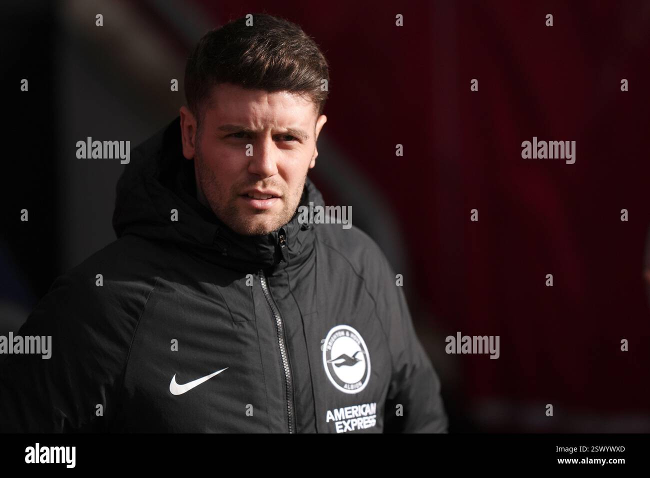Brighton and Hove Albion manager Fabian Hurzeler before the Premier ...