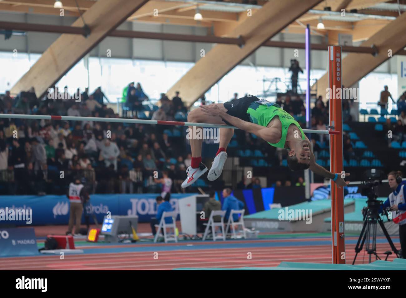 Madrid, Spain, 22nd February, 2025: The athlete, Carlos Rojas (Unicaja ...