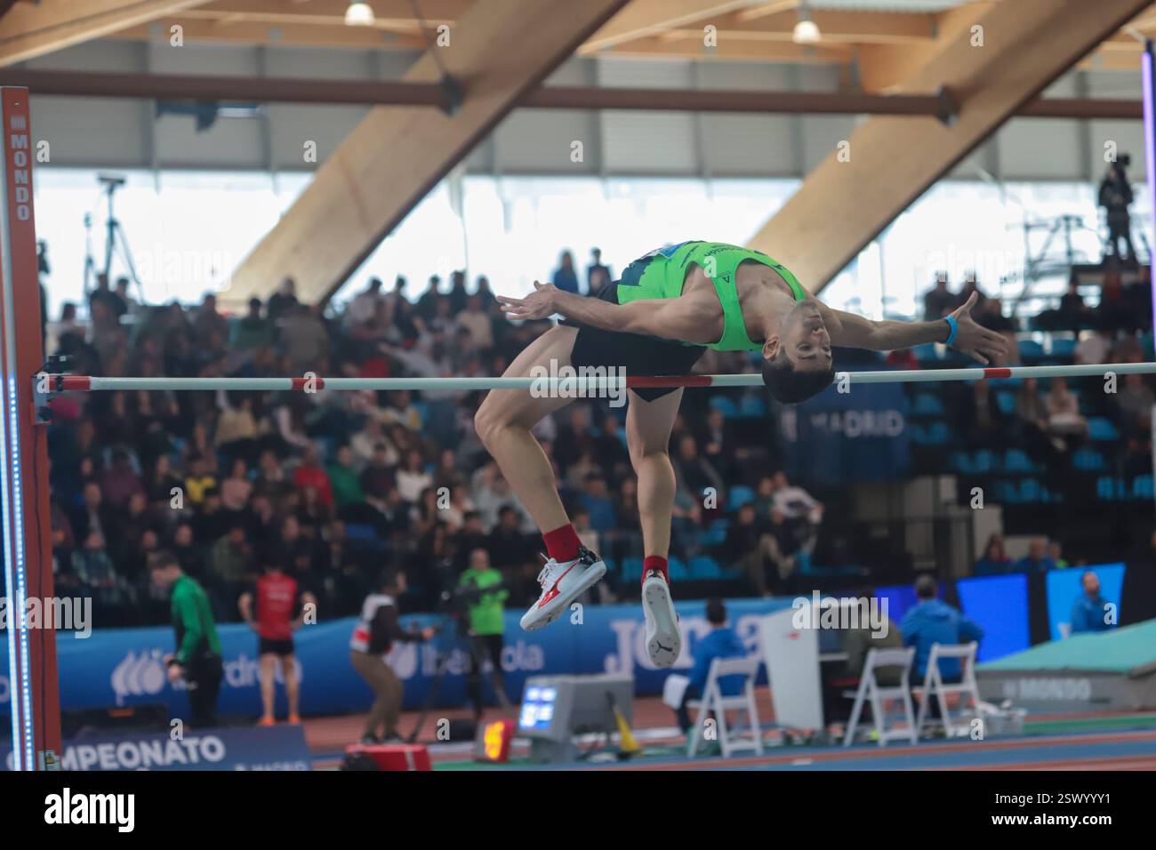 Madrid, Spain, 22nd February, 2025: The athlete, Carlos Rojas (Unicaja ...