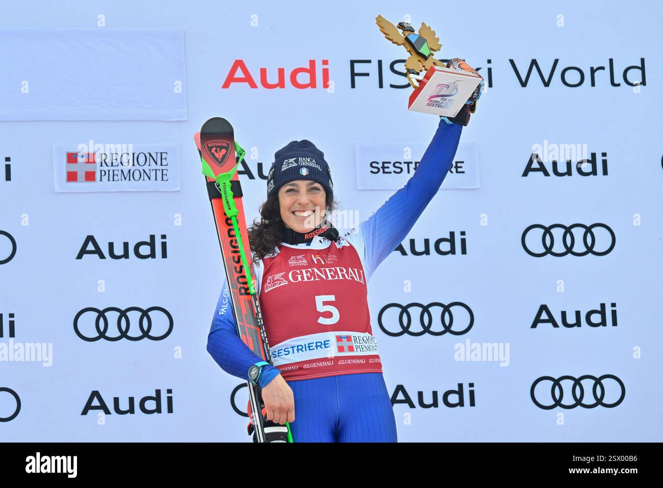 Sestriere, Italy. 22nd Feb, 2025. Federica Brignone (ITA) the winner ...