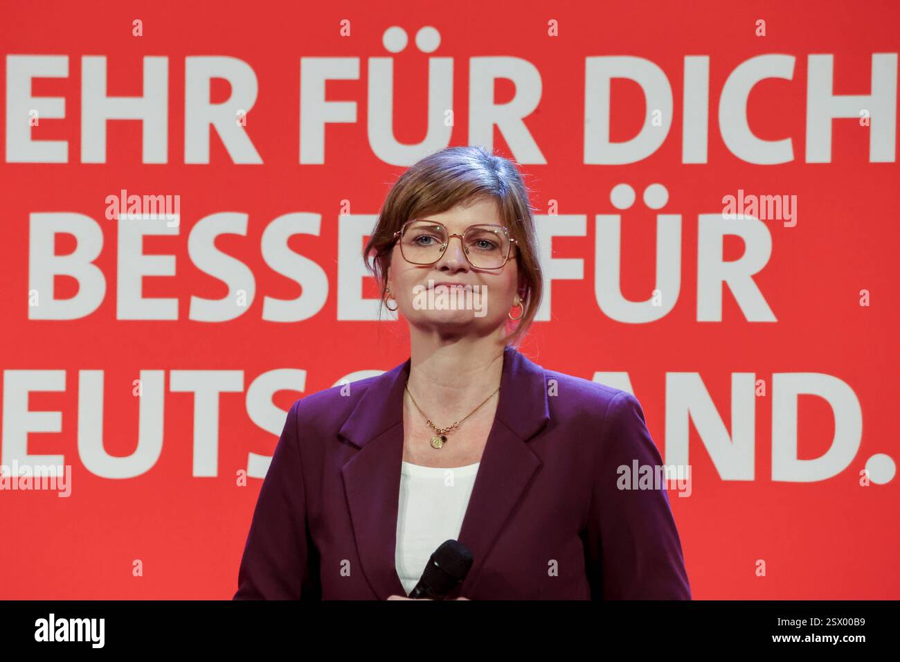 Schlusskundgebung der SPD zur Bundestagswahl 2025. Die Veranstaltung ...
