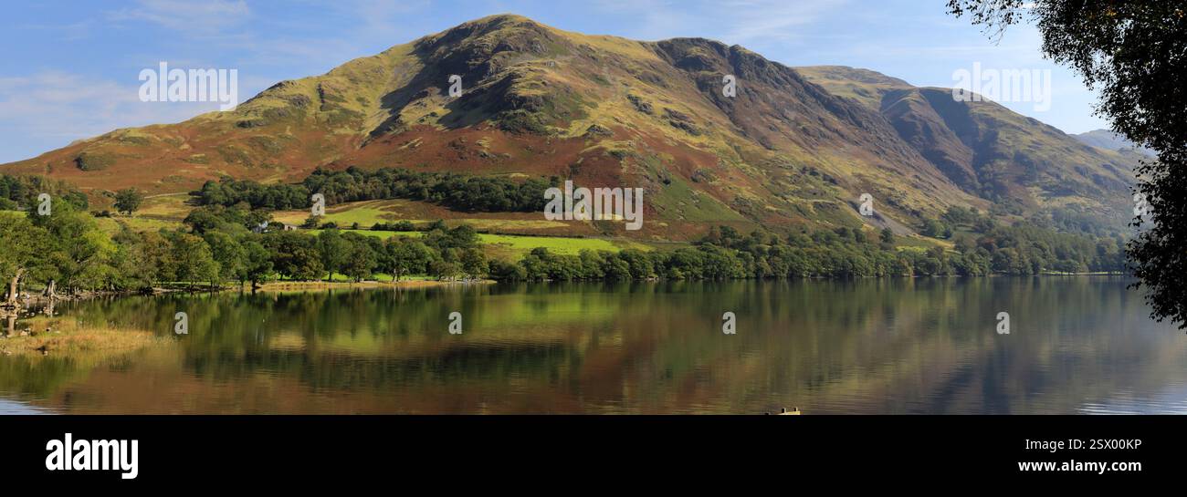Reflections of the Buttermere Fells in Buttermere, Lake District ...