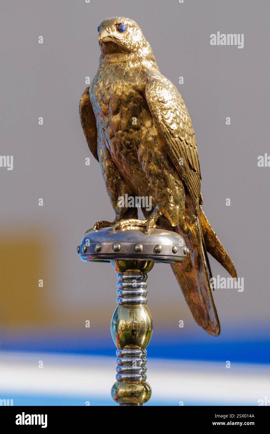 The Qatar ExxonMobil Trophy during the 2025 Qatar ExxonMobil Open, ATP ...